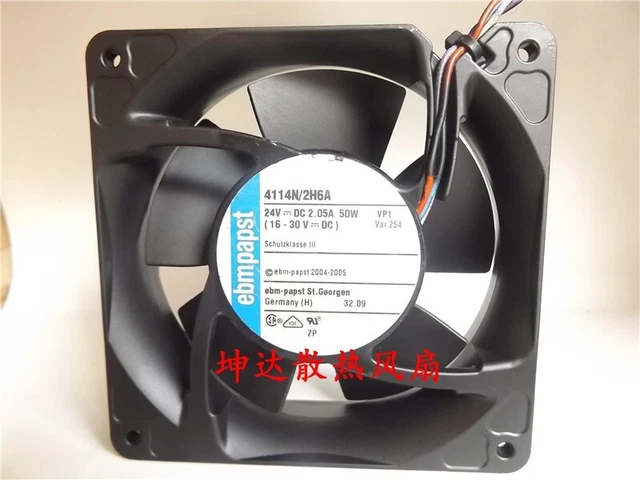 COOLING FAN 4114N/2H6A DC 24V 12038 12cm 4-wire Aluminum frame fan $44. ...