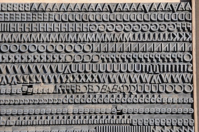 POLICE DE CARACTÈRES ERBAR c20 plomb lettres typographie imprimerie ...