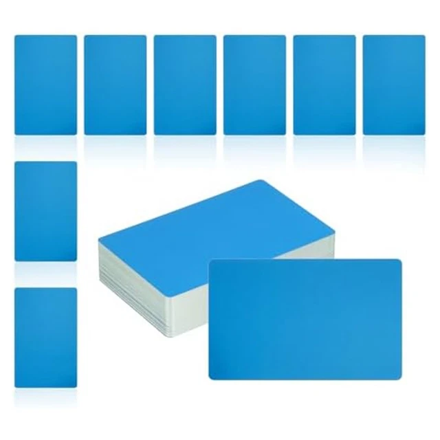 150PCS METAL BUSINESS Card Blanks,1/64In Thick 3.4 X 2In Aluminum 1250 ...