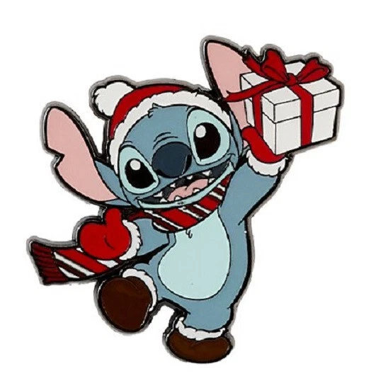 DISNEY CHRISTMAS LILO & Stitch Holiday Santa Stitch with Present pin £ ...