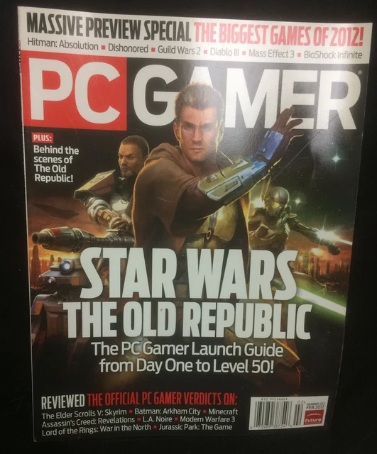 PC GAMER MAGAZINE ~Star Wars The Old Republic~Feb 2012 #223 $7.00 ...