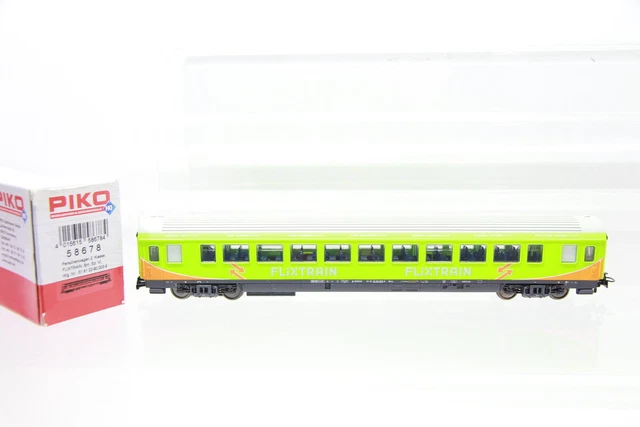 H0 PIKO 58678 Flixtrain 2.Klasse Schnellzugwagen neongelb AC OVP N16 ...