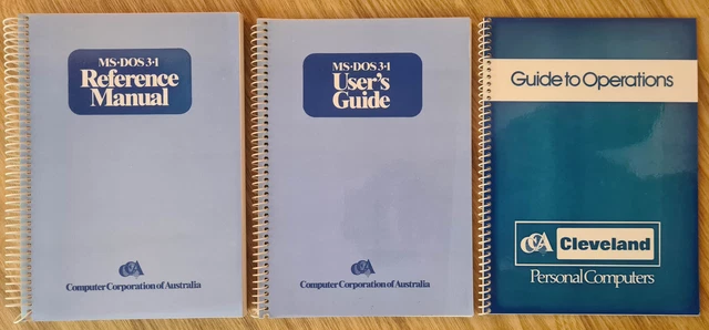CLEVELAND PERSONAL COMPUTERS 186 (CCA) Guide to Operations + MS-DOS 3.1 ...