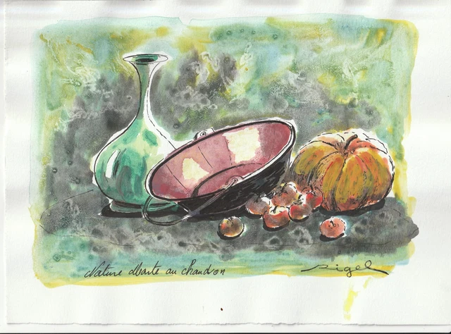 NATURE MORTE AU Chaudron de Rigel Côte Akoun bnf Art price EUR 12,00 ...