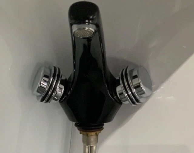 GROHE BASIN MIXER Florida black chrome, two handle mixer, Rarity £173. ...