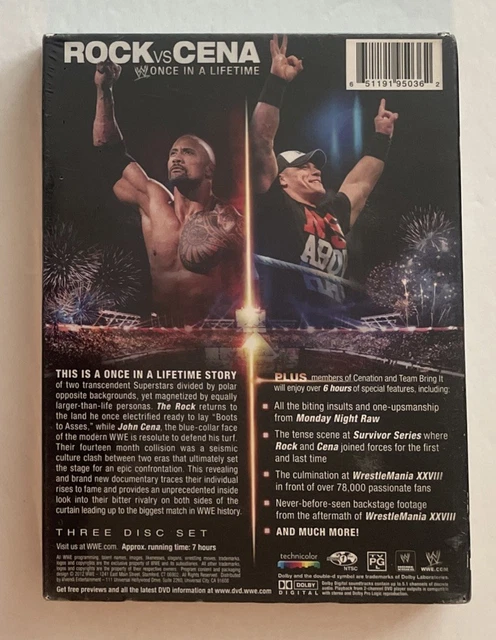 WWE WWF ROCK vs Cena Once in a Lifetime Three Disc Set BRAND NEW ...