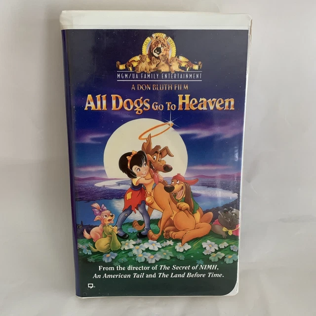 ALL DOGS GO To Heaven Clamshell Case VHS tape, A Don Bluth Film, MGM/UA ...
