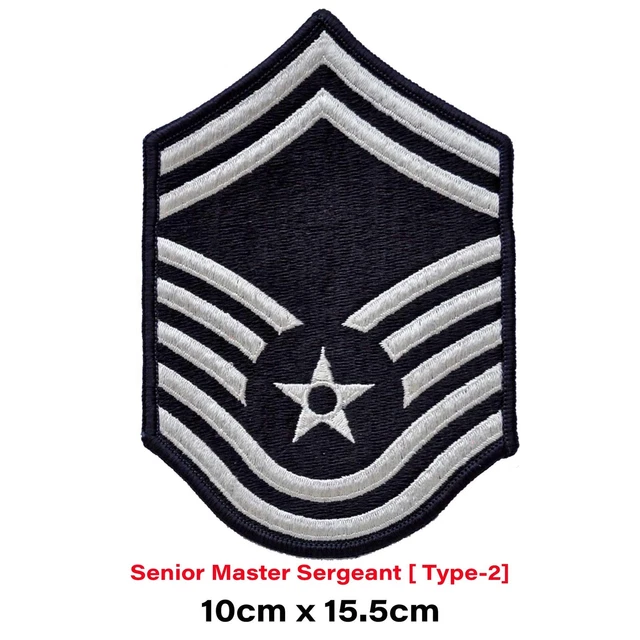 SENIOR MASTER SERGEANT Navy Patch US Uniform Dress Air Force Rank Sew ...