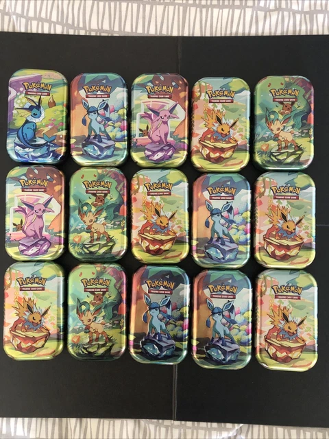 POKEMON PRISMATIC EVOLUTIONS Mini Tin x 15- Empty, Coins & Art Cards ...