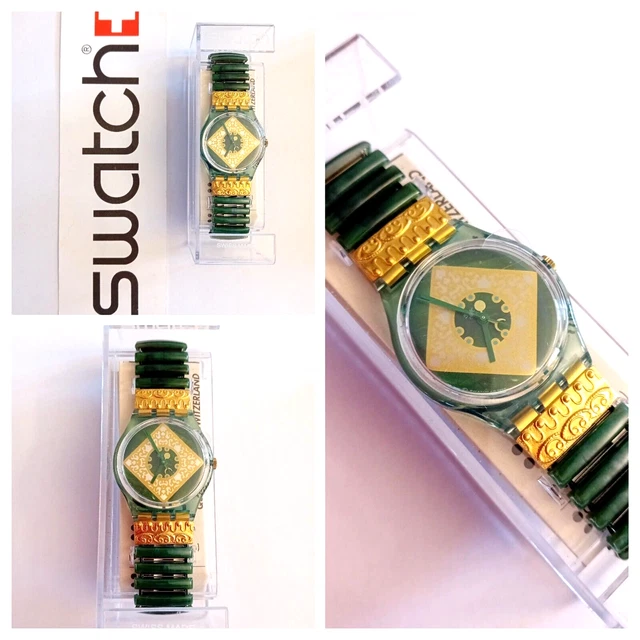 SWATCH GENT NOS Jade GG171 1997 Montre Vintage Années 90 Bracelet Flexible EUR 69,90 - PicClick FR