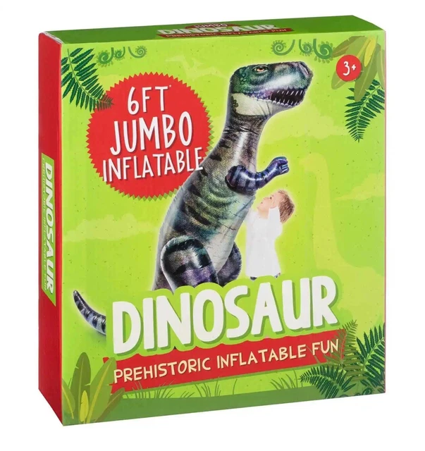 6FT JUMBO INFLATABLE Dinosaur Prehistoric Inflatable Fun At Home Ideal ...