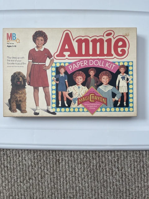VINTAGE ORIGINAL UNCUT Annie 1989’s Paper Doll Box Kit - Tribune MB $9. ...