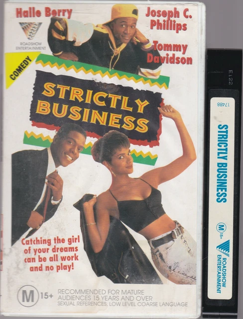 RARE VHS STRICTLY BUSINESS Video Tape Big Box Ex-Rental Halle Berry $6. ...