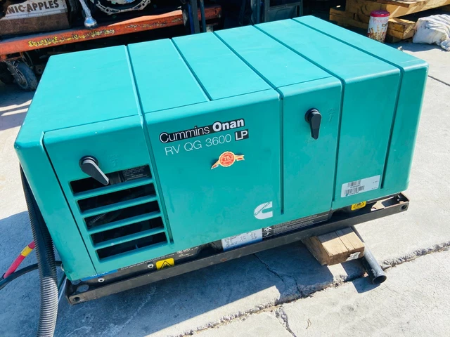 CUMMINS ONAN RV QG 3600 LP Propane Generator 50 Hours MODEL: 3 ...