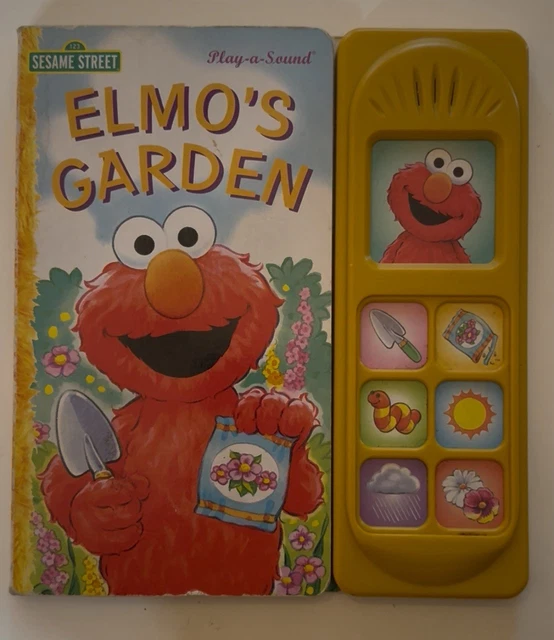 VINTAGE 2005 SESAME Street Working Elmo's Garden Play-a-Sound-Hardcover ...