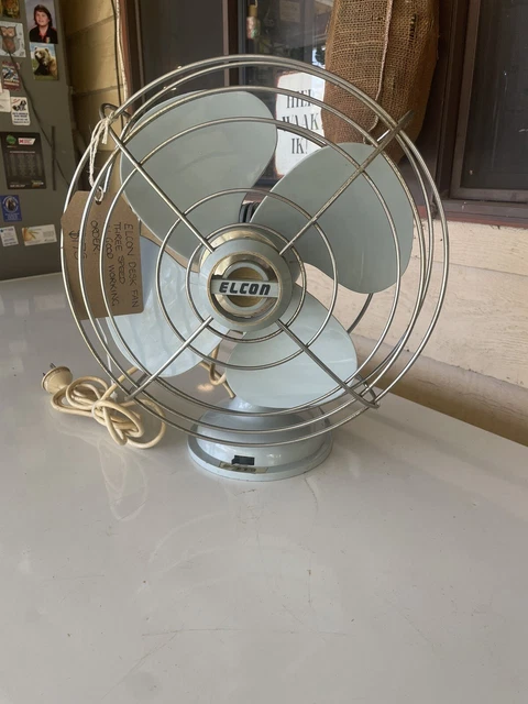 VINTAGE RETRO ELCON Desk Fan. 3 Speed. Excellent Working Condition $150 ...