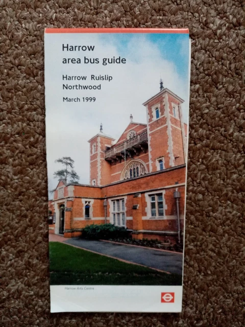 LONDON TRANSPORT BUSES 1999 Harrow Area Large Fold Out Bus Map & Travel ...