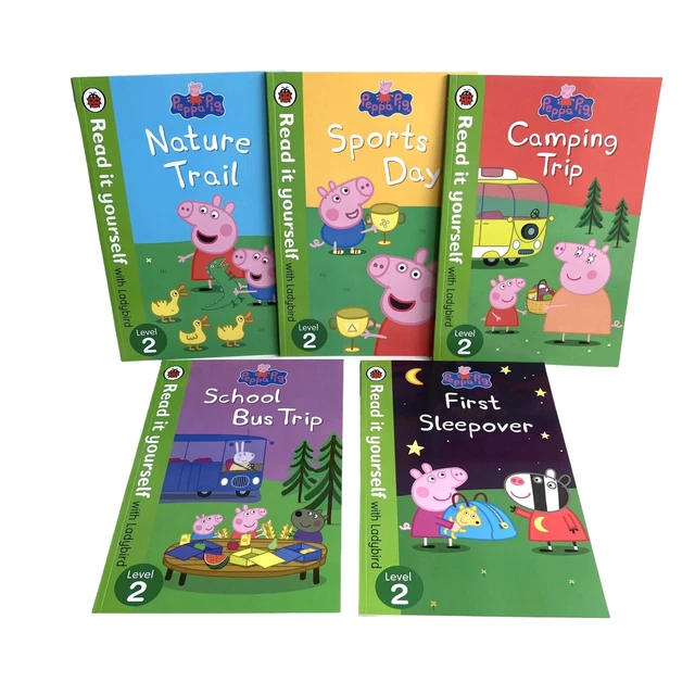 PEPPA PIG LEVEL 2 Reading Books, 5 Children's Ladybird Read It Yourself B3 £4.99 - PicClick UK
