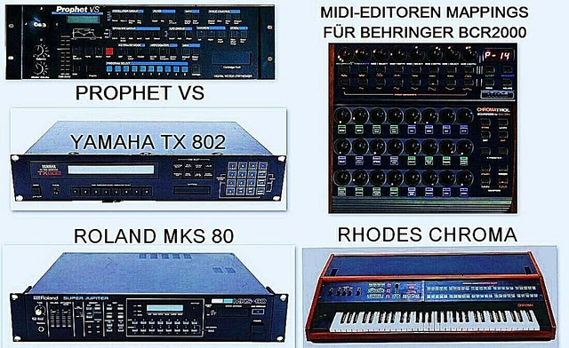 BEHRINGER BCR 2000 Editor For- Rodi-Chroma Tx802 Prophet-Vs Roland Mks ...
