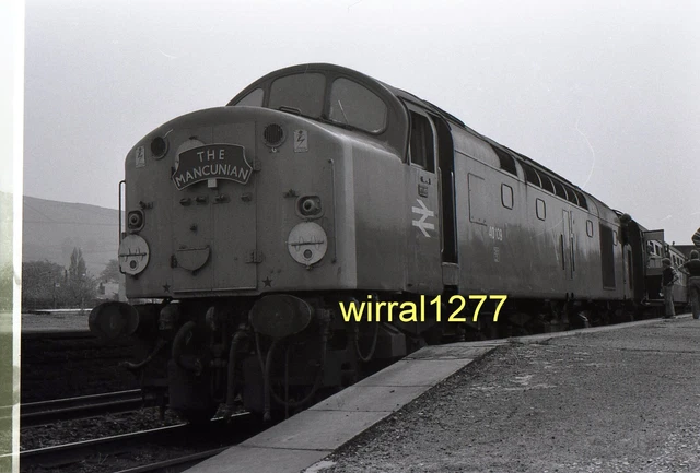 ORIGINAL RAILWAY PHOTOGRAPHIC negative Class 40 40109 at Chinley (2 ...