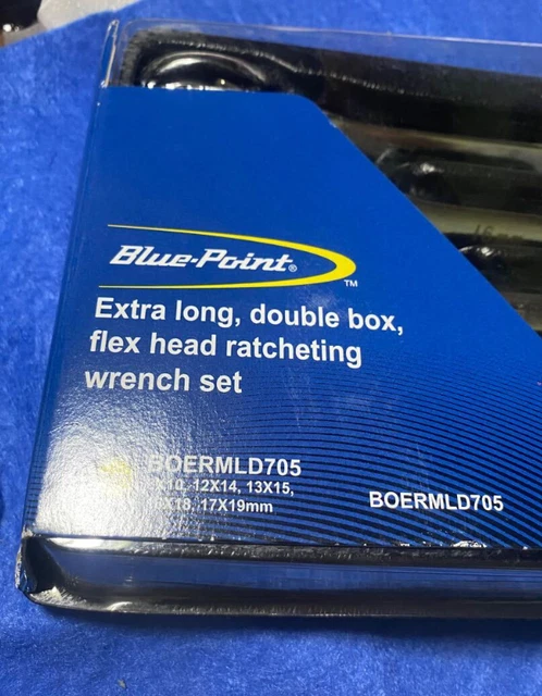 BLUE-POINT BOERMLD705 EXTRA Long Double Box Flex Head Ratcheting Wrench ...