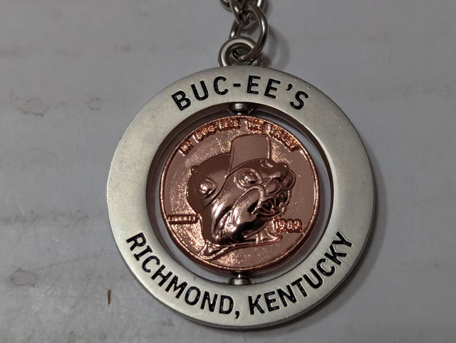 BUC-EE'S BUC-EES RICHMOND Kentucky Souvenir Spinner Penny Keychain Key ...