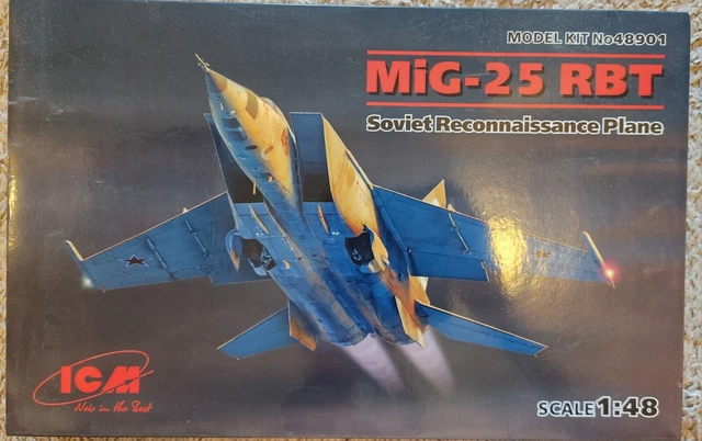 KIT MODÈLE DE Reconnaissance Icm 1/48901 Mig-25 Rbt Neuf Dans Sa Boîte ...