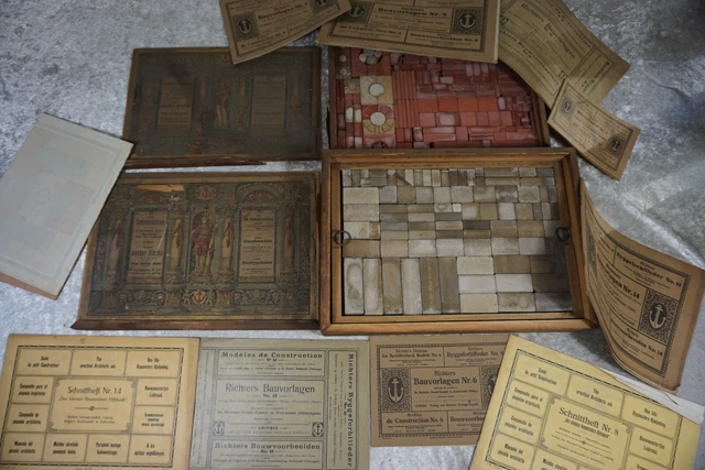 2 X ANTIKER Steinbaukasten Richter & Cie. Rudolstadt - Spielzeug ...