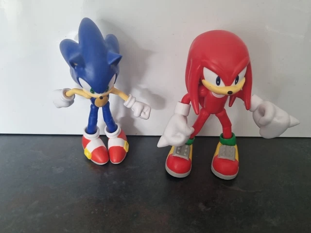 SONIC THE HEDGEHOG & Knuckles Jointed Plastic Figure 11cms £7.00 ...