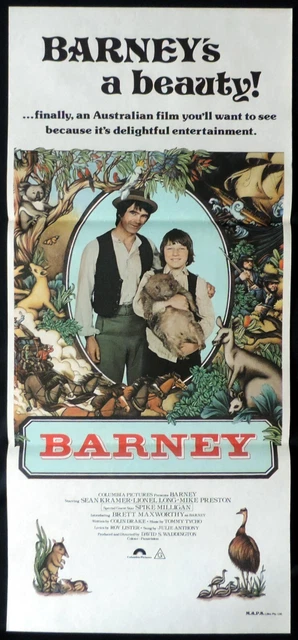 BARNEY ORIGINAL DAYBILL Movie poster Sean Kramer Lionel Long Mike Preston EUR 25,44 - PicClick FR