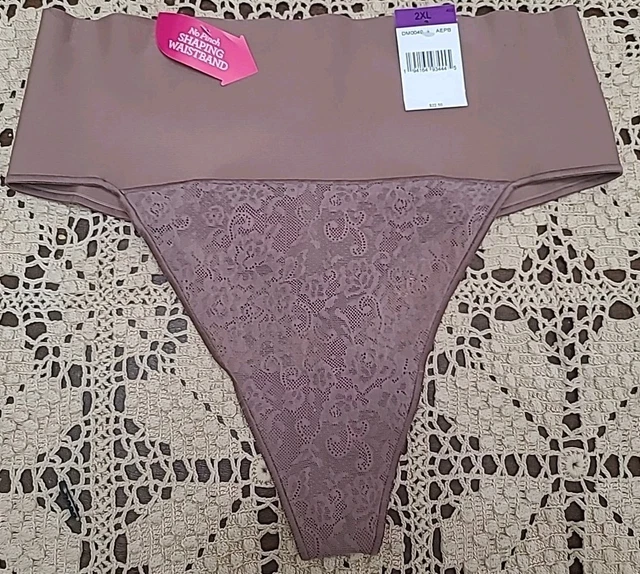 2XL MAIDENFORM COOL Comfort Tame Your Tummy Lace Thong Shaper Panty ...