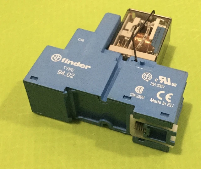 FINDER 94 RELAY Socket + 55.32.9.012.0074 12VDC 10A reley $39.00 ...