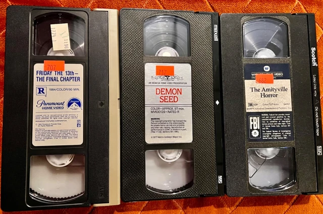 FIRST RELEASE VHS Tapes: Friday the 13th: The Final Chapter, Amityville ...