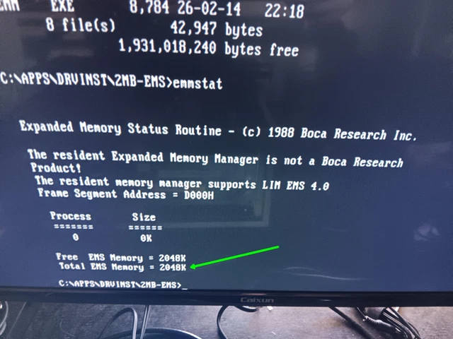 BRAND NEW 8-BIT ISA 2MB EMS RAM Card for vintage PCs XT, 286, 386, 486 ...