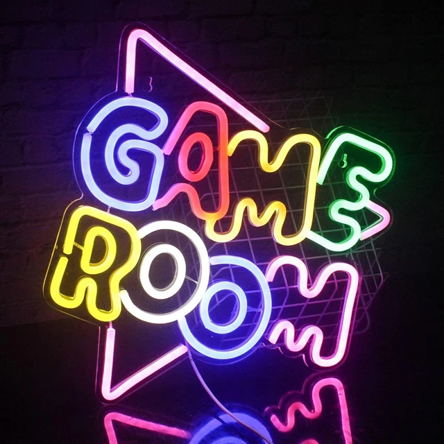 SIGNSHIP GAME ROOM Neon Signs Led Neon Light Wall Decoration USB ...
