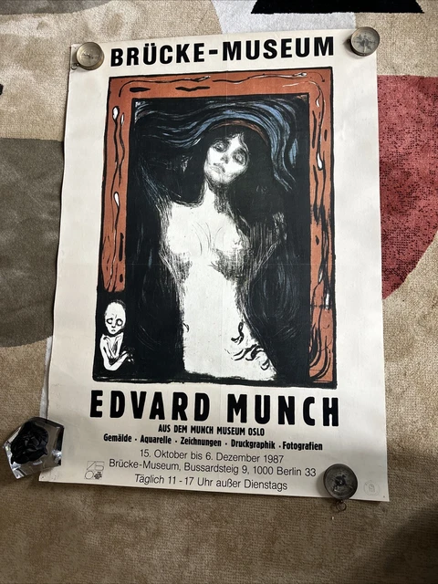 AFFICHE MUNCH, EDVARD MUNCH Brucke Muséum 1987 EUR 85,00 - PicClick FR