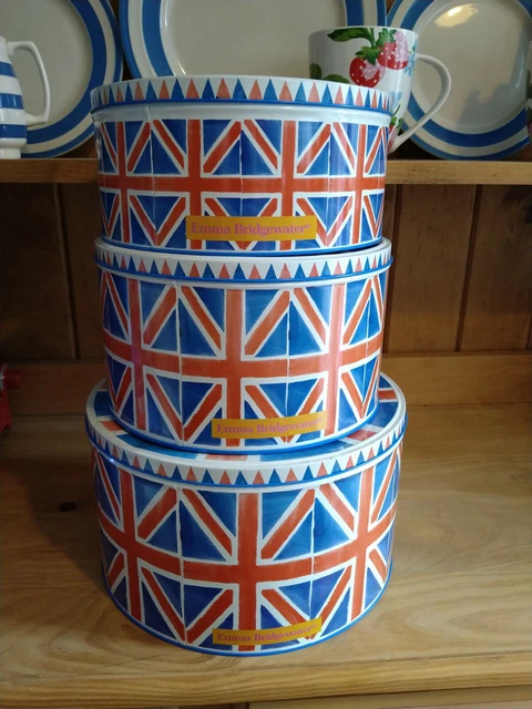 EMMA BRIDGEWATER UNION Jack Stacking Cake Tin x3 RARE £12.29 - PicClick UK