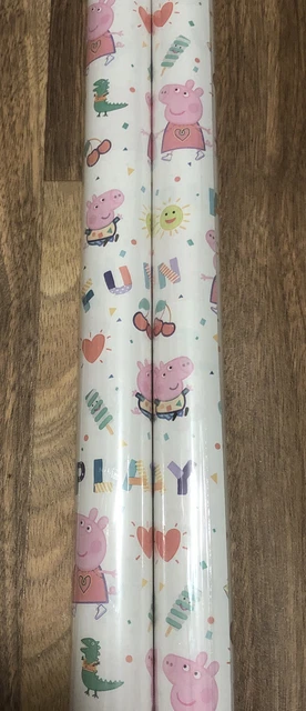 PEPPA PIG BIRTHDAY Wrapping Paper 3M X 2 Rolls Kids Gift Wrap NEW £6.00 ...