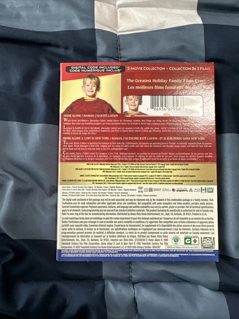 DISNEY HOME ALONE 1 & 2 2-Movie Collection Blu-ray & DVD DMC Exclusive ...