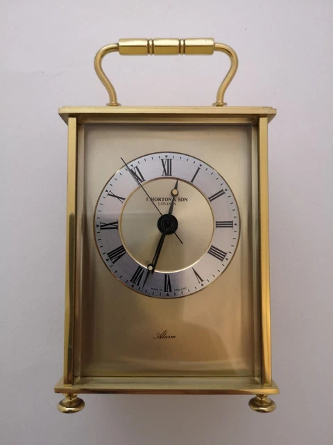 VINTAGE WEISS & Co Brass Alarm Carriage Clock / J. Horton & Sons London ...