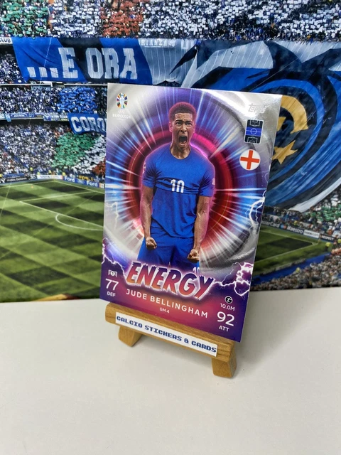 TOPPS MATCH ATTAX UEFA Euro 2024 Jude Bellingham England Energy Rare Foil Card EUR 11,43 ...