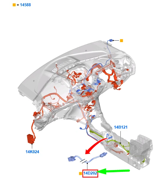 FORD FIESTA MK6 Dashboard USB Media Gateway Module Cable 1854172 NEW ...