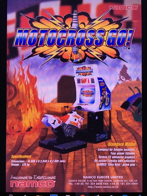 NAMCO MOTOCROSS GO Single Arcade Racer £950.00 - PicClick UK