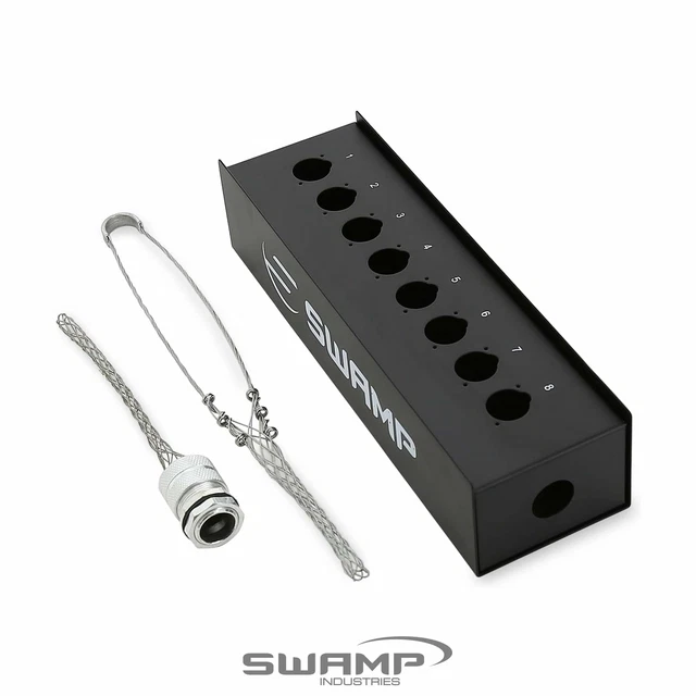 8 CHANNEL COMPACT Slim Empty Stage Box - Studio Panel Mount Connectors ...