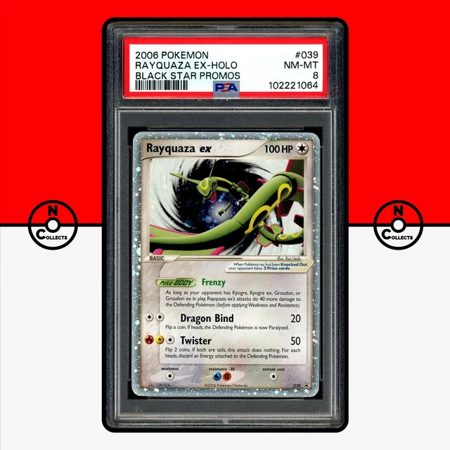 POKEMON PSA 8 Rayquaza ex Holo 039 Black Star Promo 2006 $400.00 ...