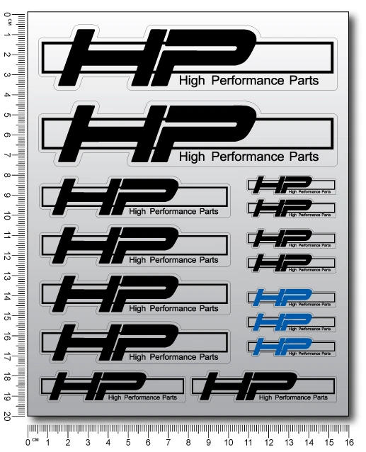 HP4 AUFKLEBER BLATT Laminiert 15 stickers bmw s1000RR HP performance ...