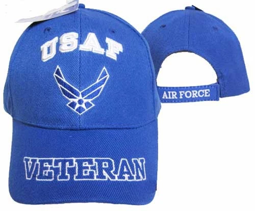 US AIR FORCE Wings Letters On Bill Shadow Blue Embroidered Cap CAP593EA ...