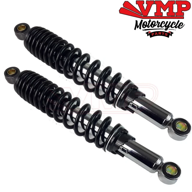 NEW UNIVERSAL MOTORCYCLE Rear Shock Absorbers Suspension Springs Pair ...