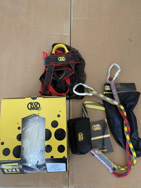 KIT FERRATA KONG completo (Imbragatura, Casco e Dissipatore) EUR 67,00 ...