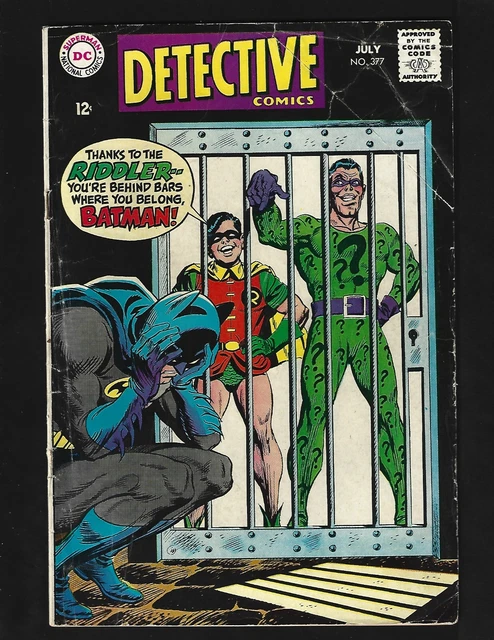 DETECTIVE COMICS #377 très bon état Novick Anderson Batman Robin ...